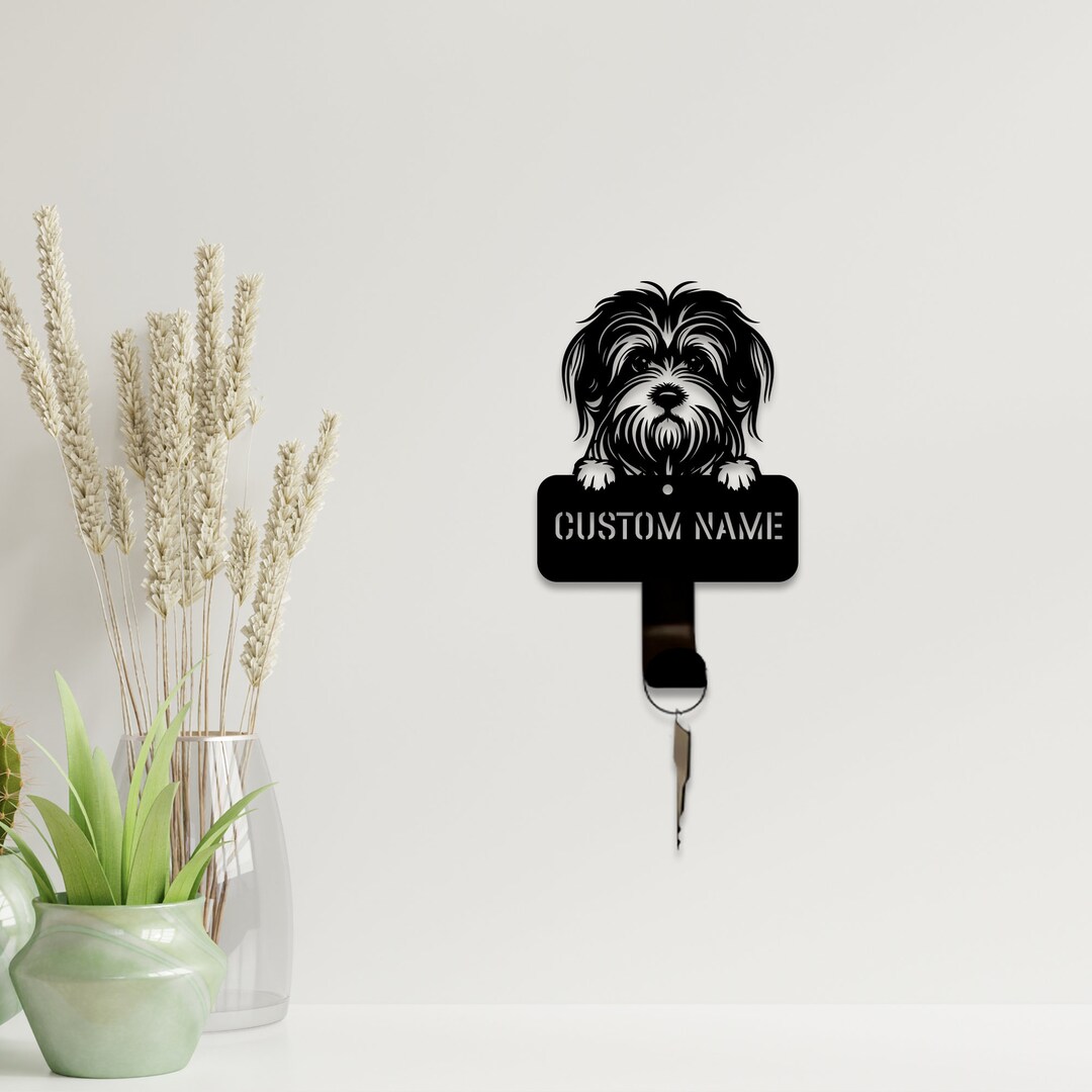 Havanese Dog, Metal Key Holder, Mini Sign, Cute Decor, Custom Key ...