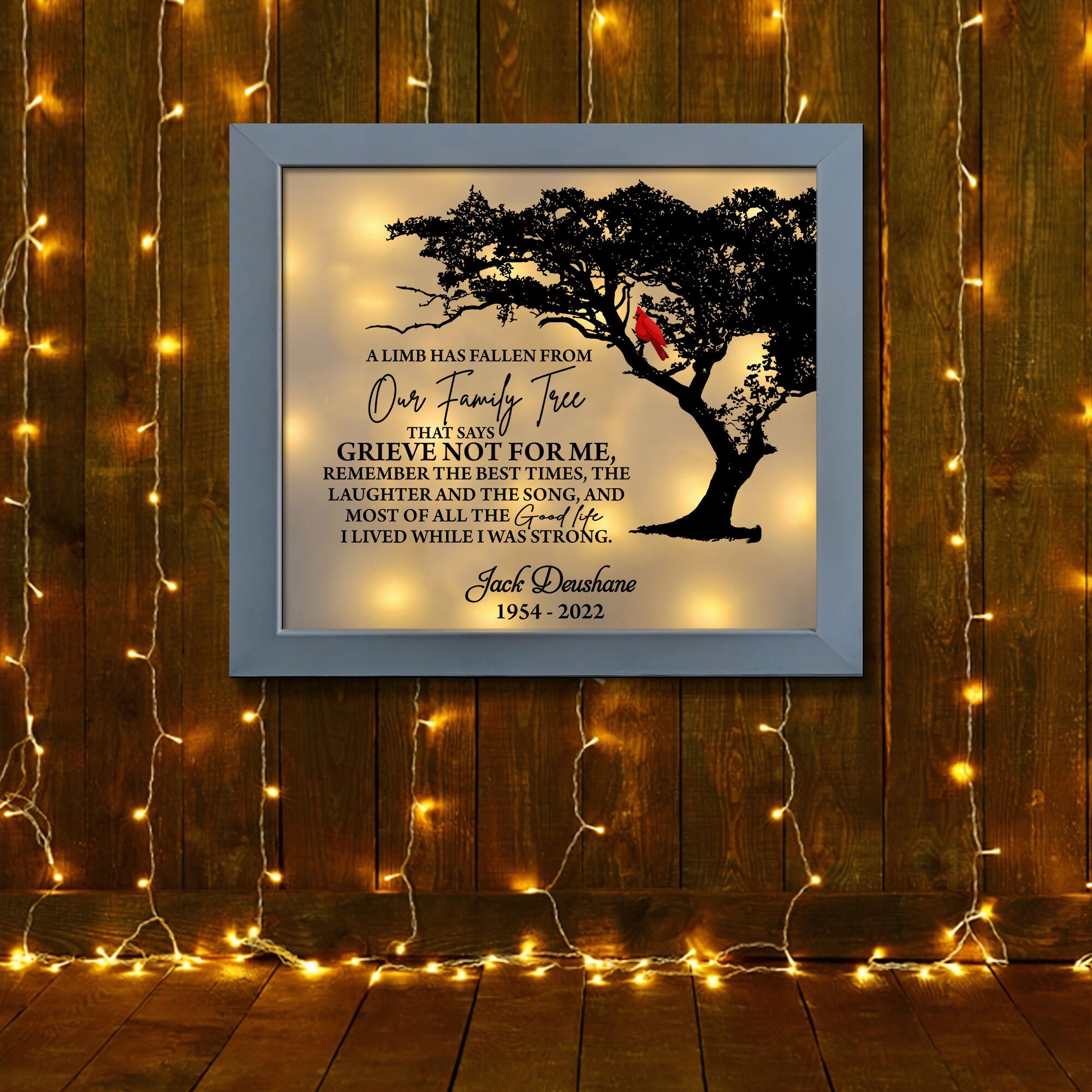 Personalized Shadow Box Sympathy Gift Memorial Shadow Box - Etsy