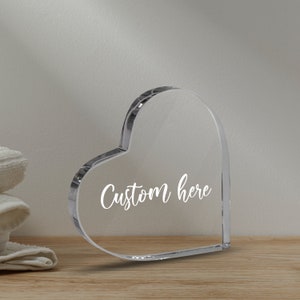 Personalized Acrylic Heart, Design Your Own Heart, Mother's Day Gift ...