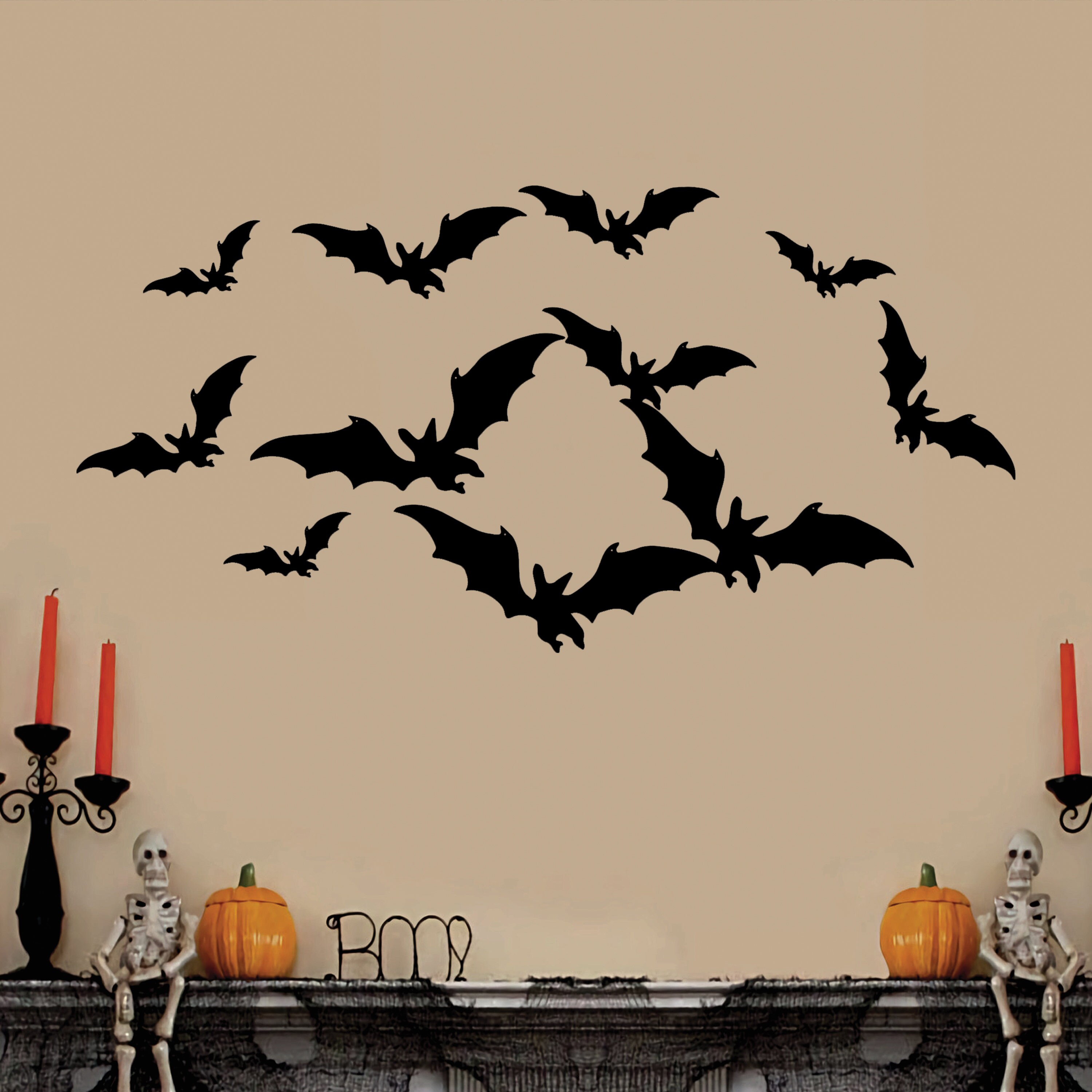 Metal Hanging Bats, Halloween Decor, Indoor Outdoor Ornament - Etsy