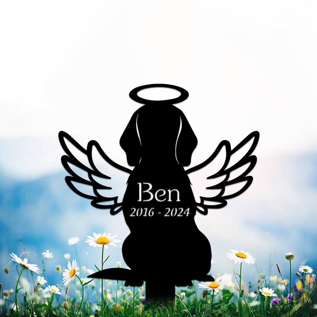 Custom Memorial Metal Sign, Beagles Dog Loss, Grave Marker for Dog ...