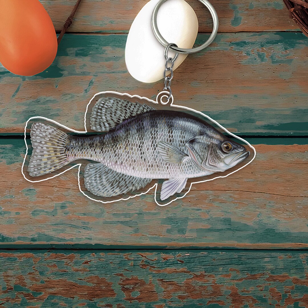 Crappie Keychain, Acrylic Keychain, Gift for Dad, Gift for Fishing ...