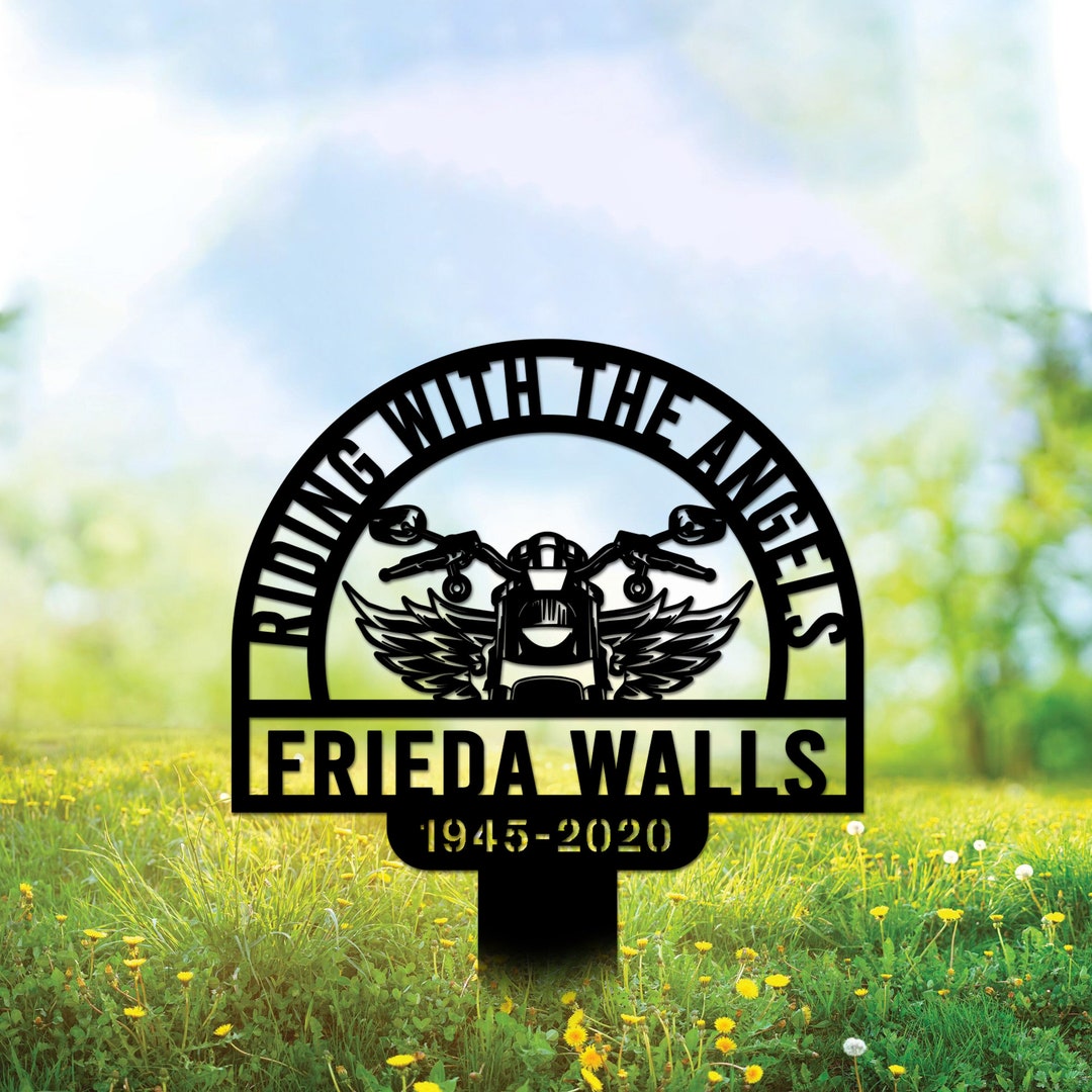 Personalized Rider With Wings Memorial Metal Stakes, Riding With the ...