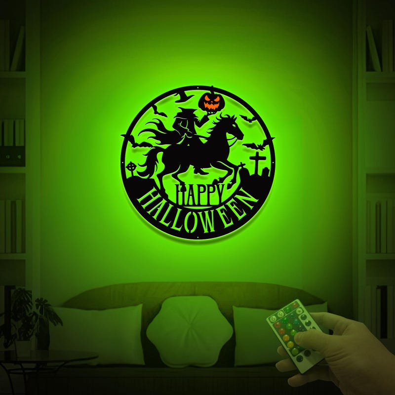 Halloween Lighted Sign - Etsy