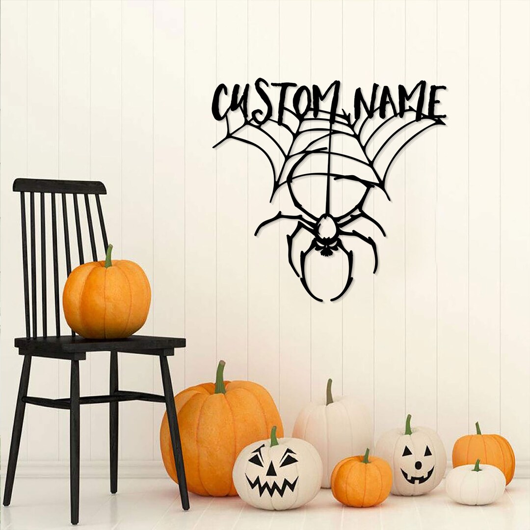 Custom Spider Metal Wall Art, Spider Metal Sign, Spider Wall Hanging ...