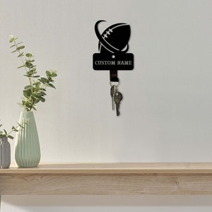 Rugby Sign, Metal Key Holder, Mini Sign, Cute Decor, Custom Key Holder ...