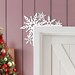 Christmas Door Corner Metal Sign, Snowflake Door Corner, White ...