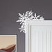 Christmas Door Corner Metal Sign, Snowflake Door Corner, White ...
