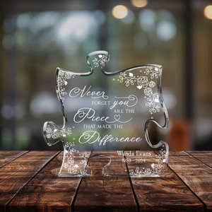 Personalized Acrylic Puzzle, Never Forget That You Are the Piece That ...