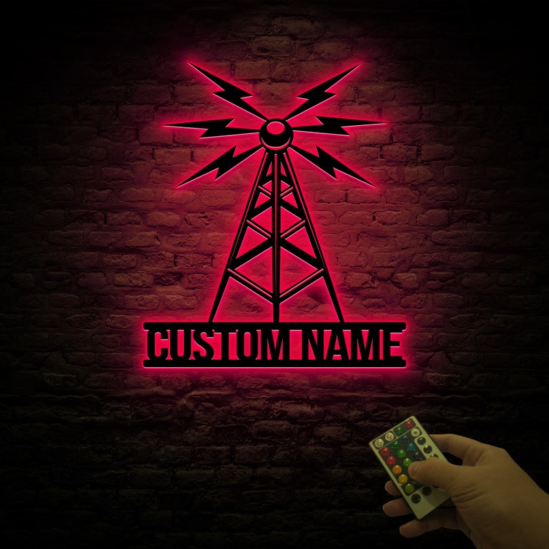 Custom Ham Radio Sign Metal Wall With LED Light Amateur - Etsy