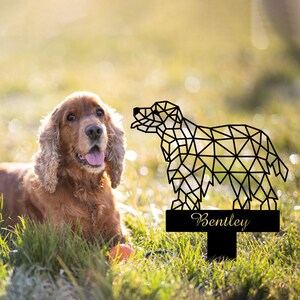 Custom Memorial Metal Sign, English Cocker Spaniel Loss, Sympathy Gift ...