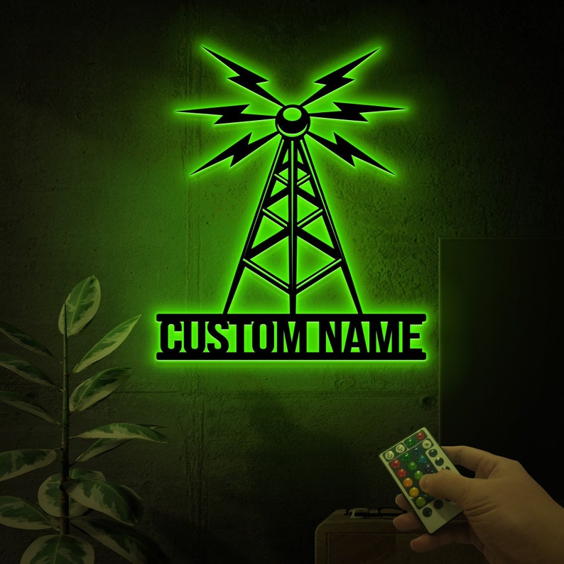 Custom Ham Radio Sign Metal Wall With LED Light Amateur - Etsy