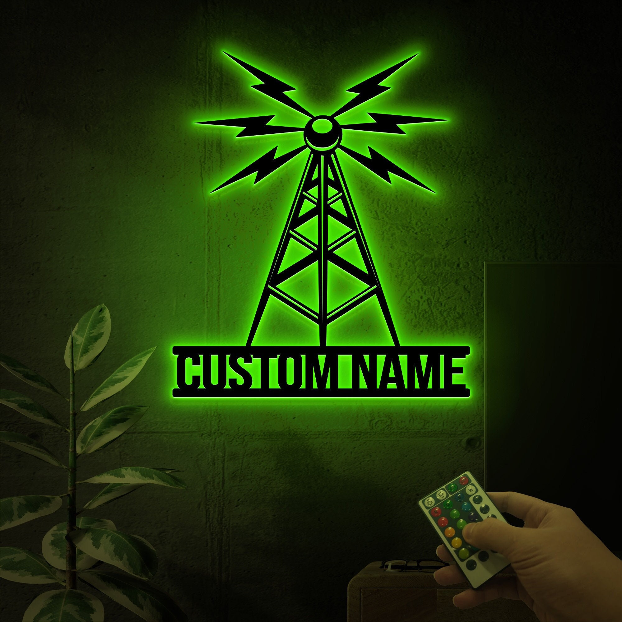 Custom Ham Radio Metal Sign, LED Wall Decor - Etsy