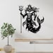 Merman King Metal Wall Art With LED Lights, Coastal Decor - Etsy