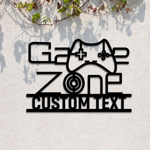 Custom Game Zone Metal Wall With Lights, Game Metal Wall Art, Game Room ...