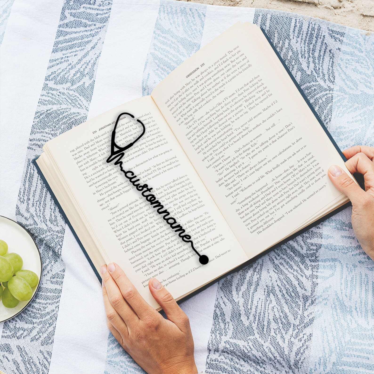Custom Stethoscope Bookmark, Book Lover Gift, Doctor Career Bookmark ...