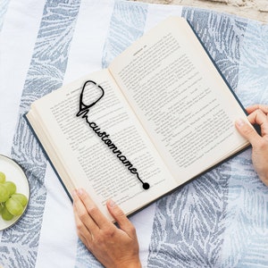 Custom Stethoscope Bookmark, Book Lover Gift, Doctor Career Bookmark ...