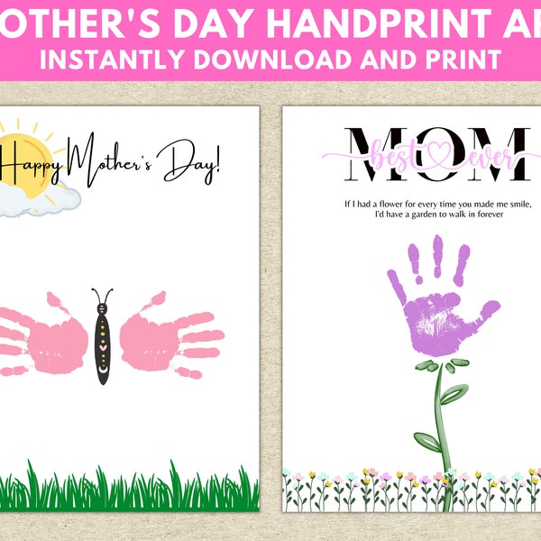 Butterfly Handprint Art - Etsy