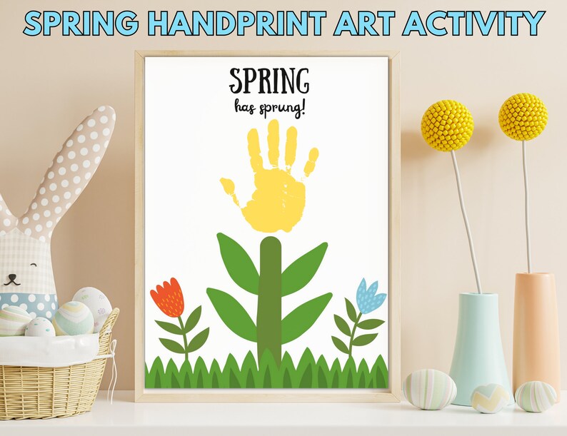 Spring Handprint Art Spring Handprint Activity Handprint Craft Keepsake ...