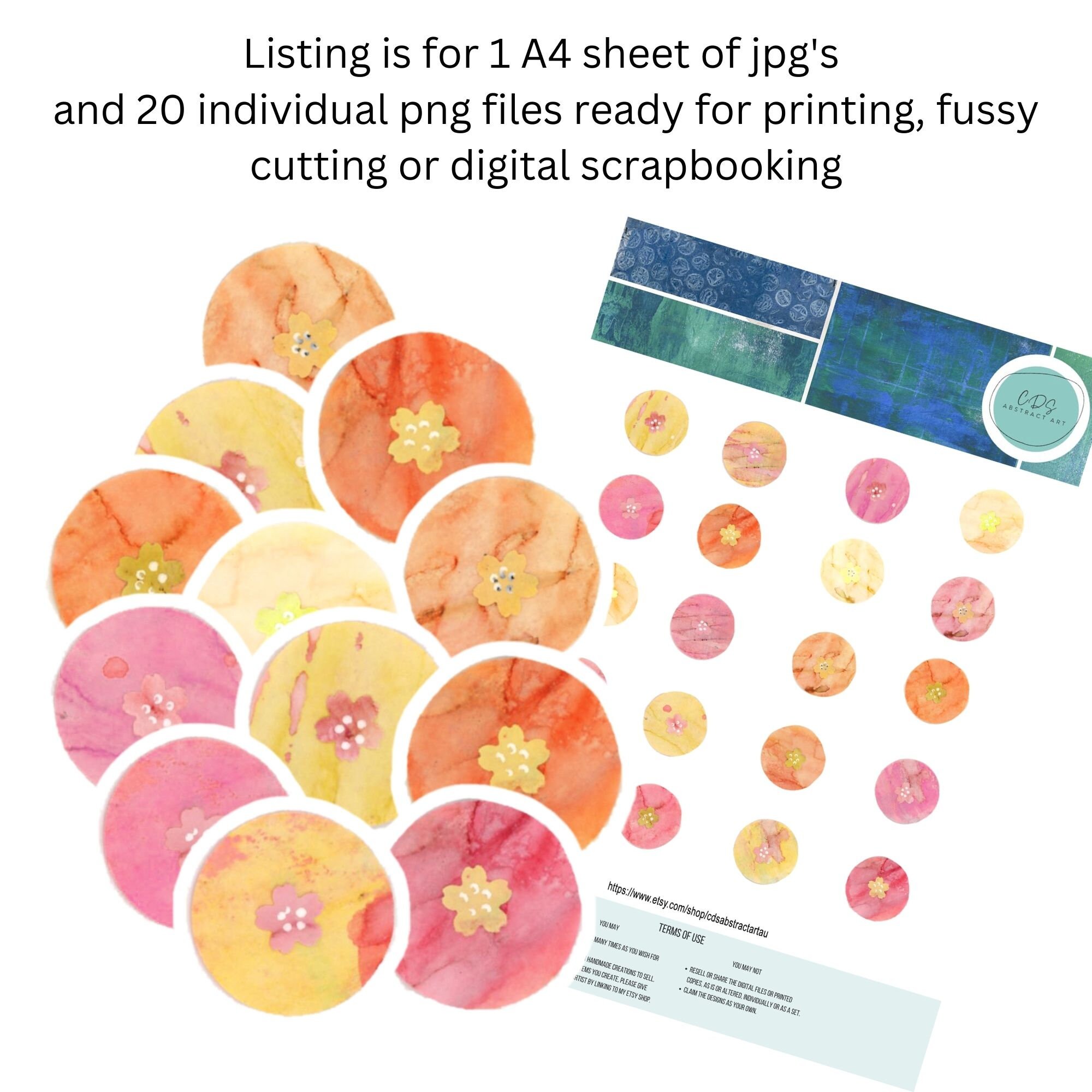 PASTEL FLOWERS FODDER Digital Printable Mixed Media Art Journaling ...