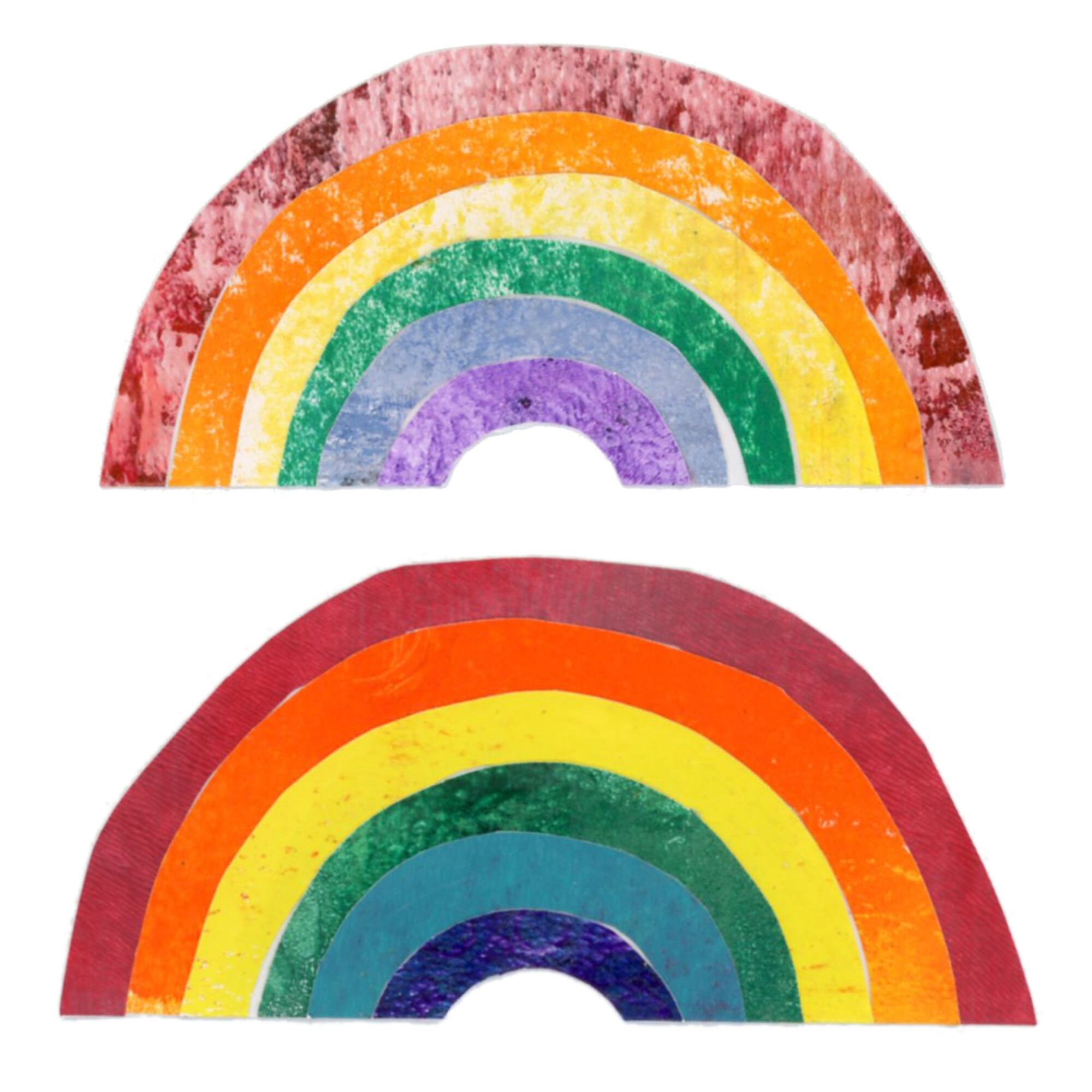 RAINBOW COLLAGE FODDER Digital Printable Mixed Media Art - Etsy