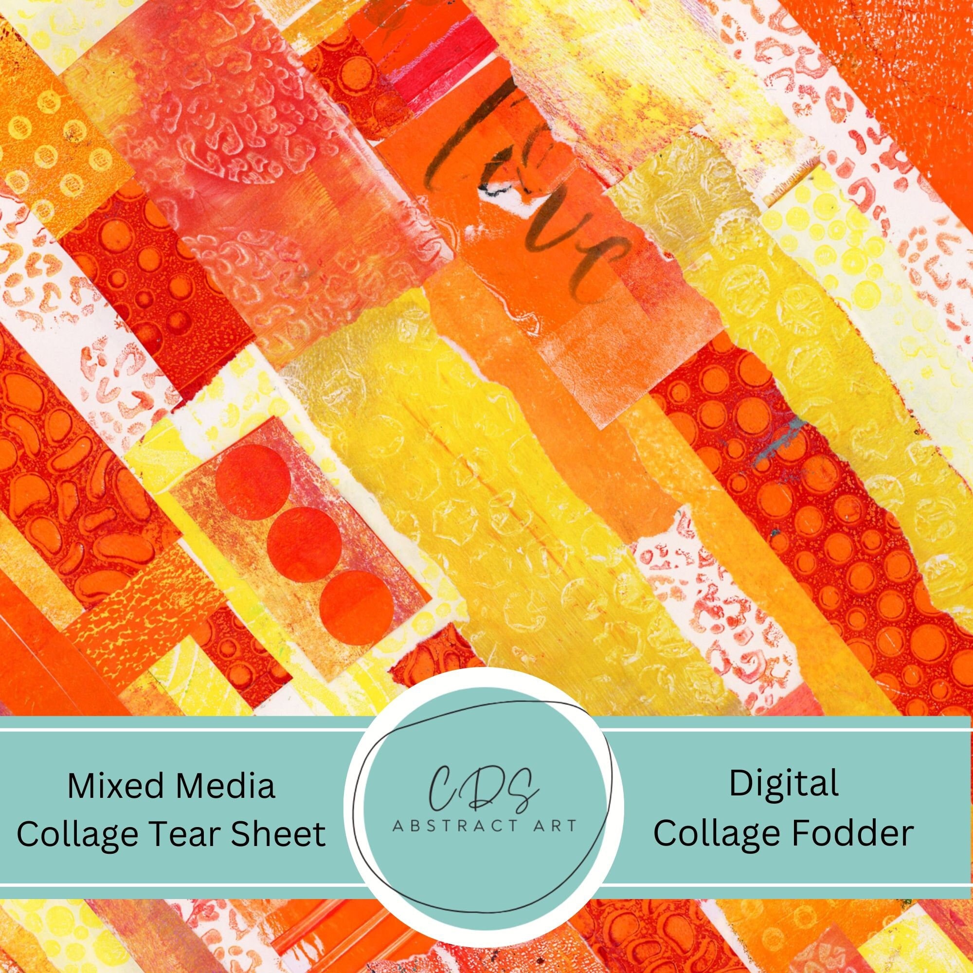 COLLAGE TEAR SHEET Digital Printables Mixed Media Art Journaling ...