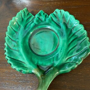 Green Leaf Shape Saucer/trinket Dish - Etsy