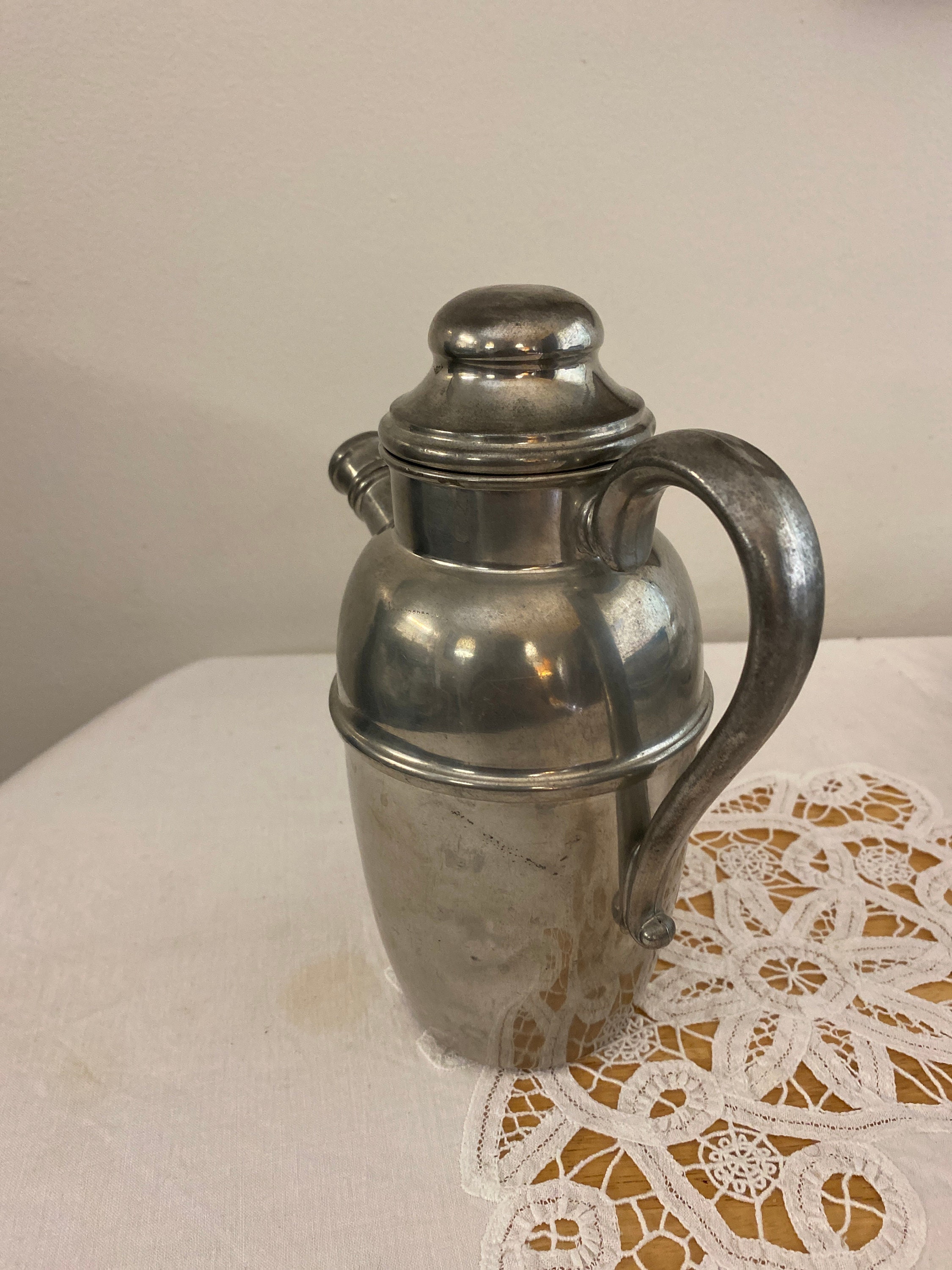 Vintage Federal Solid Pewter Teapot - Etsy
