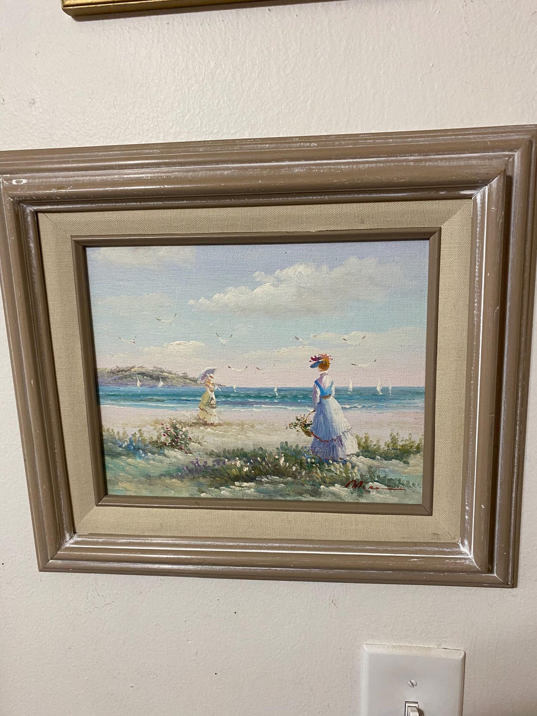 Vintage Beach Scene/ Seascape Painting - Etsy