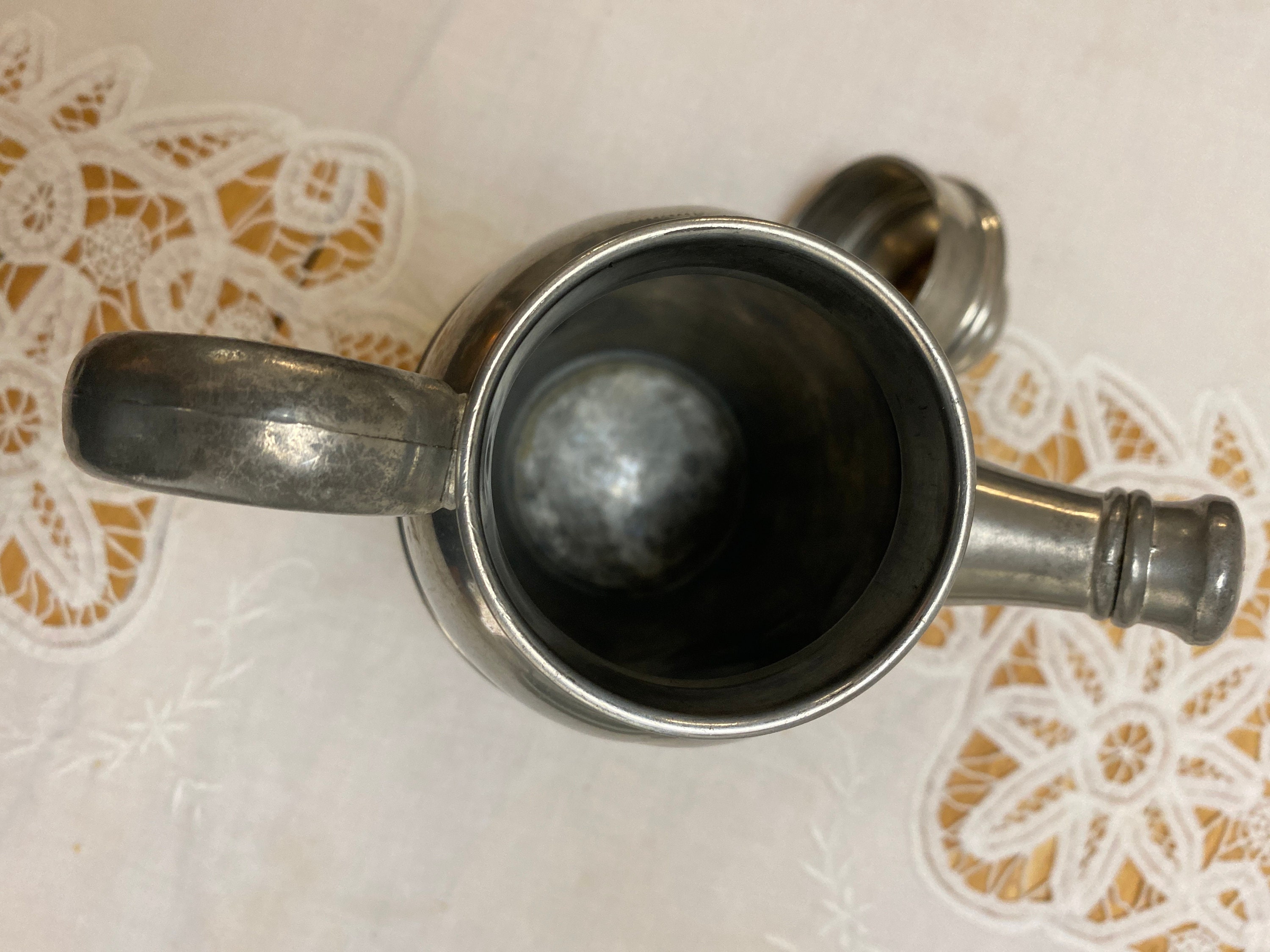 Vintage Federal Solid Pewter Teapot - Etsy