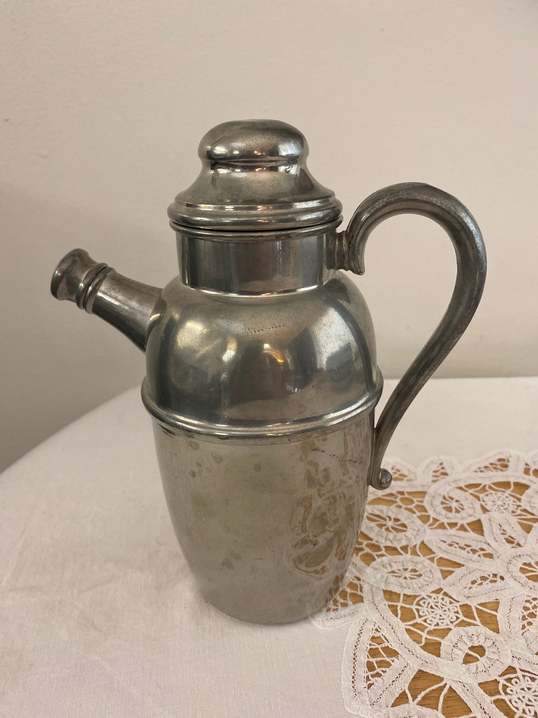 Vintage Federal Solid Pewter Teapot - Etsy