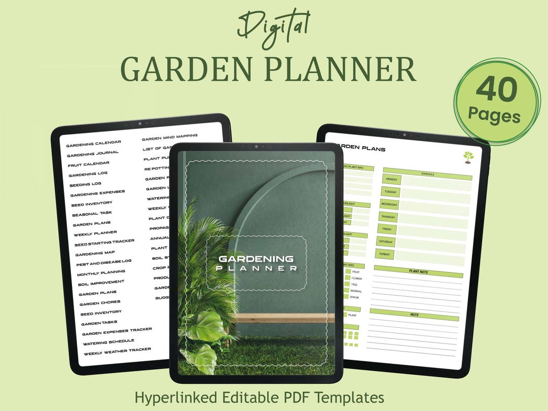 Gardening Planner Printable Pdf, Garden Journal Tracker Digital, Garden ...