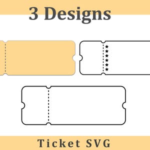 Ticket Template SVG, Ticket Svg, Ticket Png, Cricut Friendly, Ticket ...