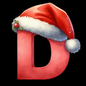Christmas Alphabet Clipart Bundle | Festive Letter PNG Set | Holiday ...