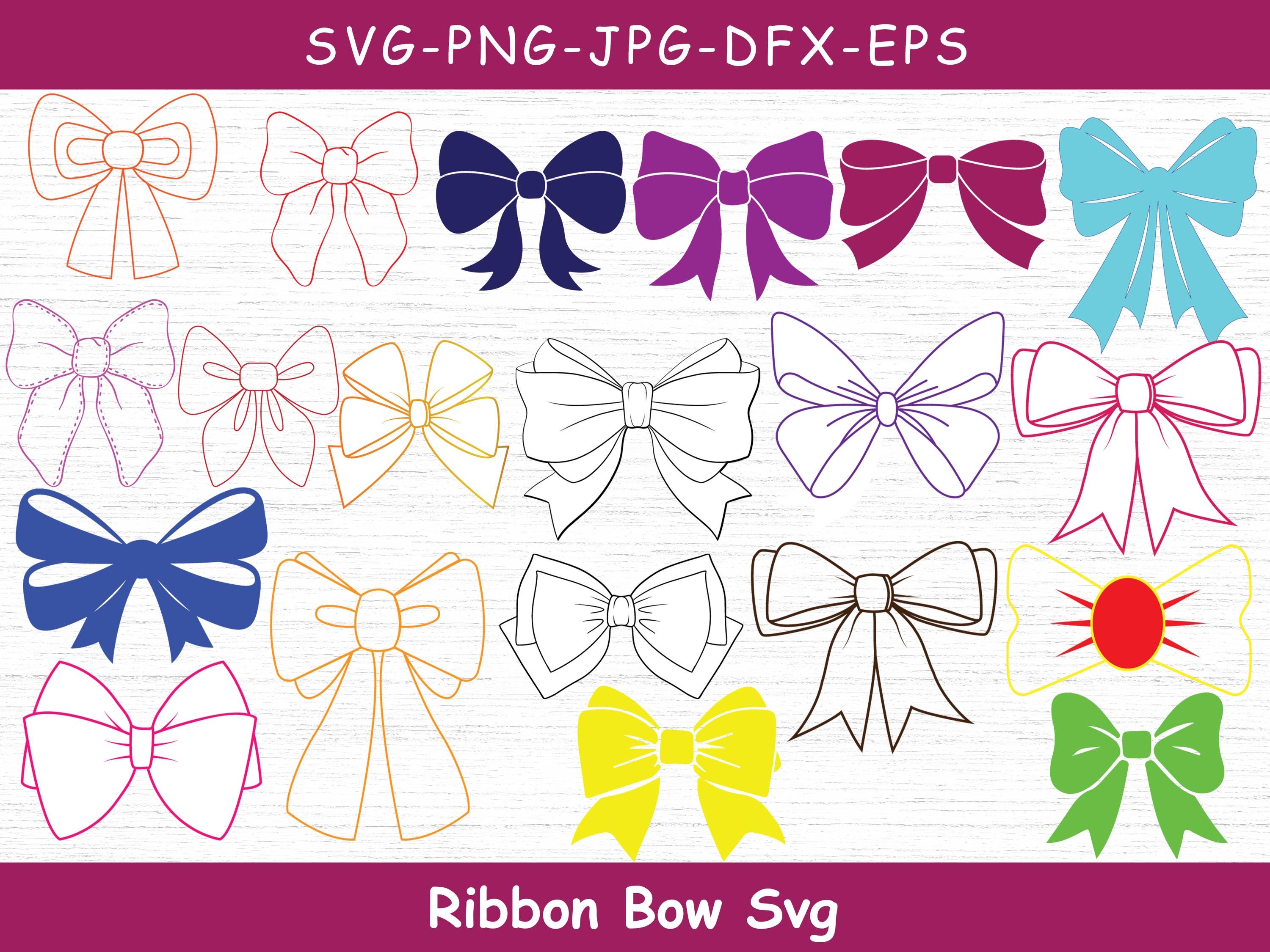 Ribbon Svg Bundle, Coquette Bow Svg, Ribbon Svg, Bow Svg Png, Hair Bow ...