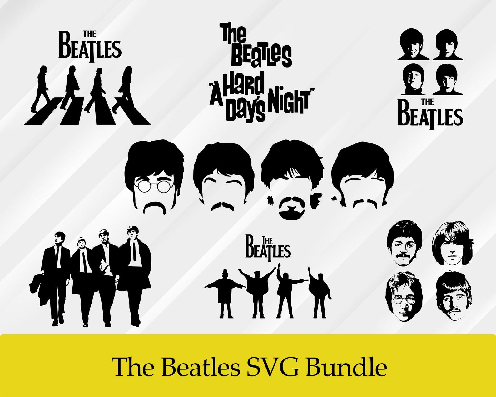 The Beatles SVG Bundle - Svg Png Dxf Eps Pdf - Cut File for Cricut ...