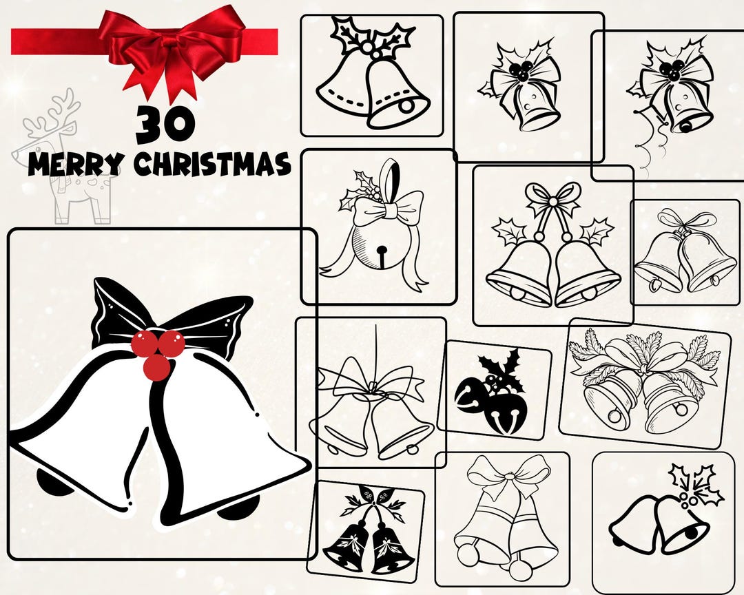 Jingle Bells Svg Bundle, Christmas Svg, Sleigh Bell Svg, Christmas Bell ...