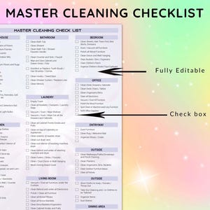 Master Cleaning Checklist, Deep Cleaning Guide, Home Cleaning Schedule ...