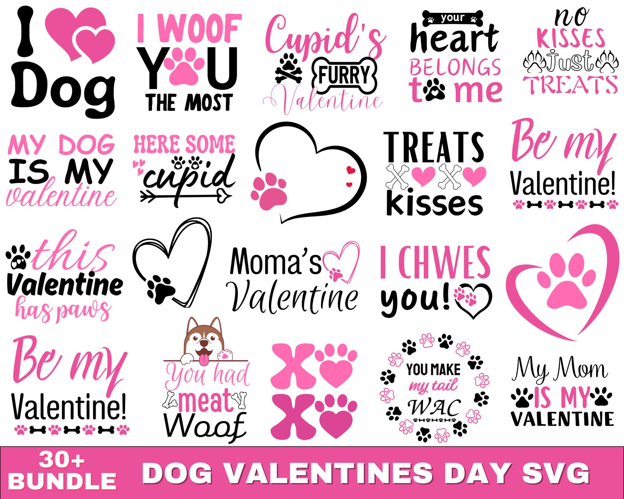 Dog Valentine Day Svg Png Bundle, Dog Valentine SVG, Retro Valentine's ...