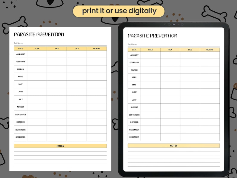 Dog Care Planner, Pet Care Organizer, Dog Health Tracker, Pet Schedule ...