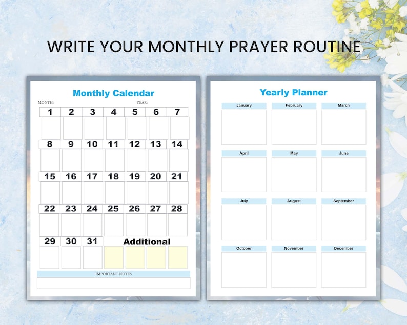 Prayer Journal Printable, Prayer Planner Printable, Bible Study Planner ...