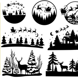 Winter Christmas Scene Svg Christmas Village Svg Holiday Winter Svg ...