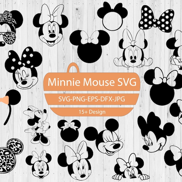 Minnie Flower Svg - Etsy