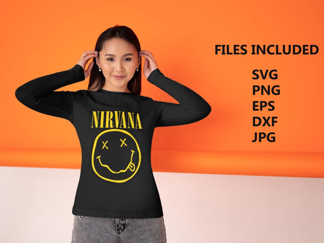 Nirvana Svg Png, Arquivo Digital, SVG, Nirvana PNG, JPG, Eps, Dfx ...