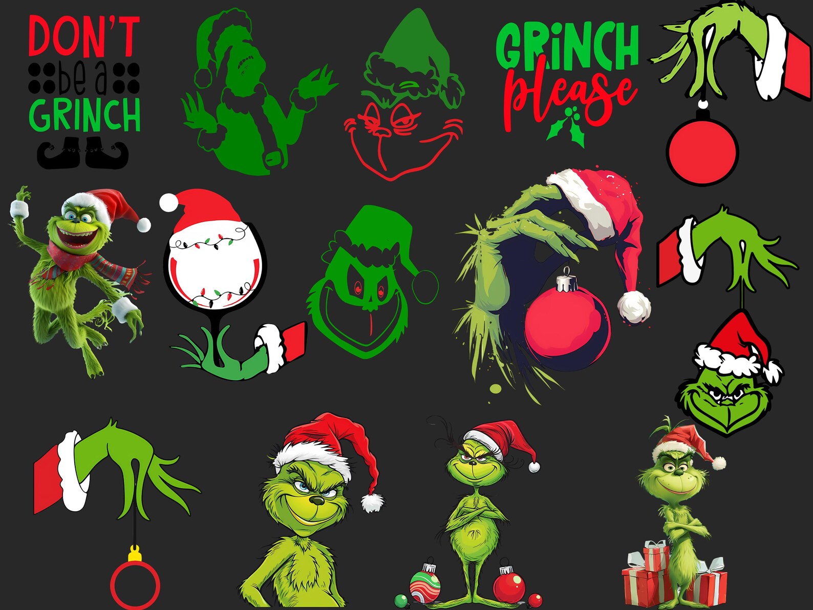 Grinch Hand Face Png, Green Font Svg Png Bundle, Grinch Font Svg Png ...