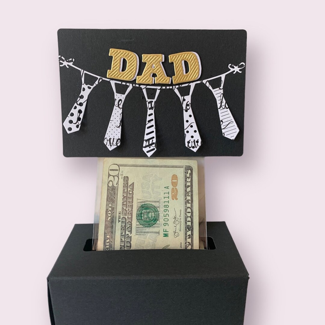 Personalized Father's Day Money Gift Box, Cash Gift Box, Money Pull up ...