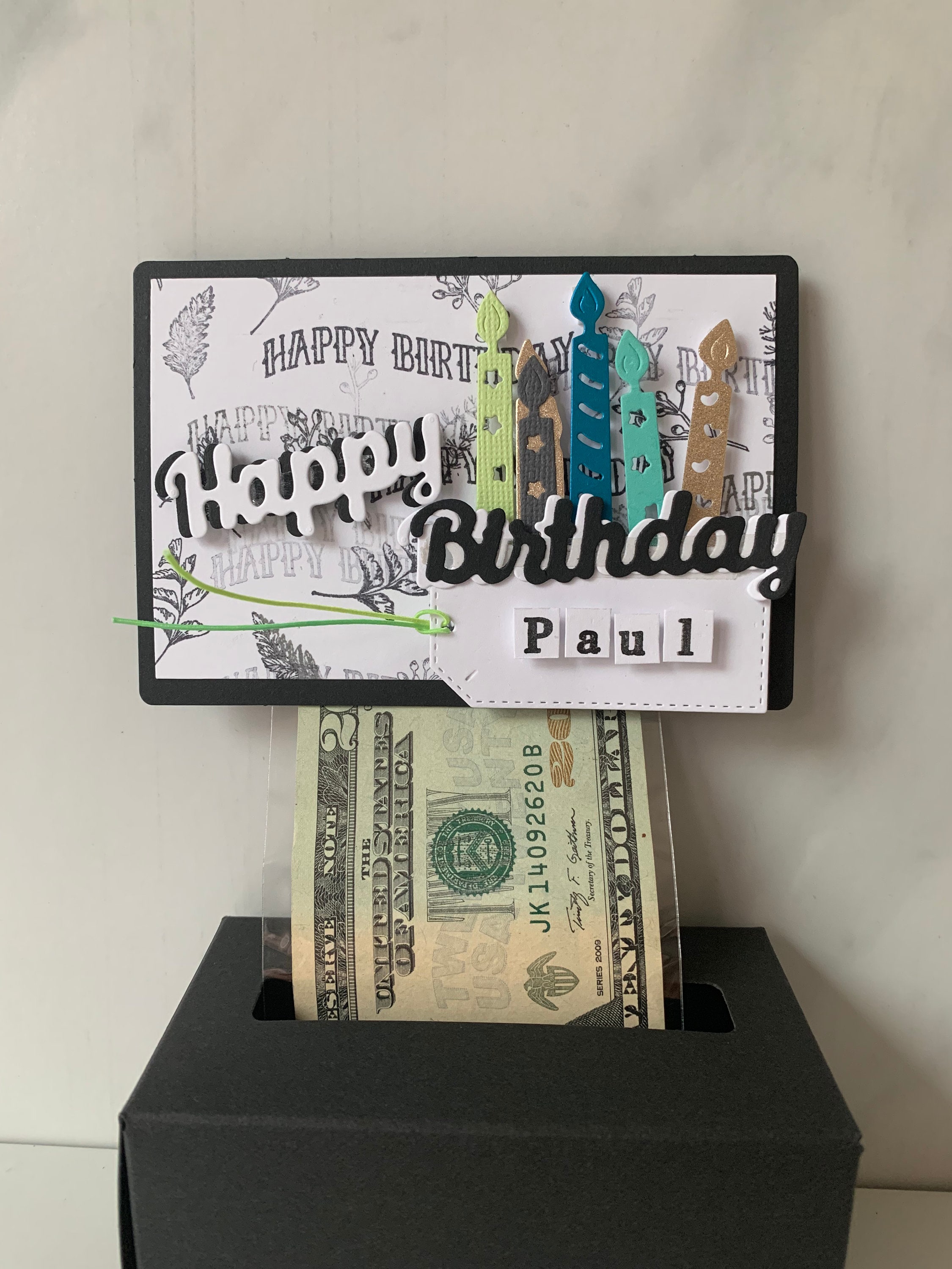 Personalized Birthday Money Gift Box, Cash Gift Box, Money Pull up Gift ...