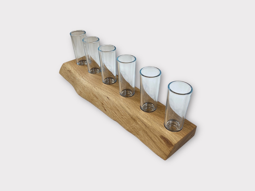 Meter Liquor Liquor Board Shot Glasses Oak Wood Tree Edge Shotglass Bar ...