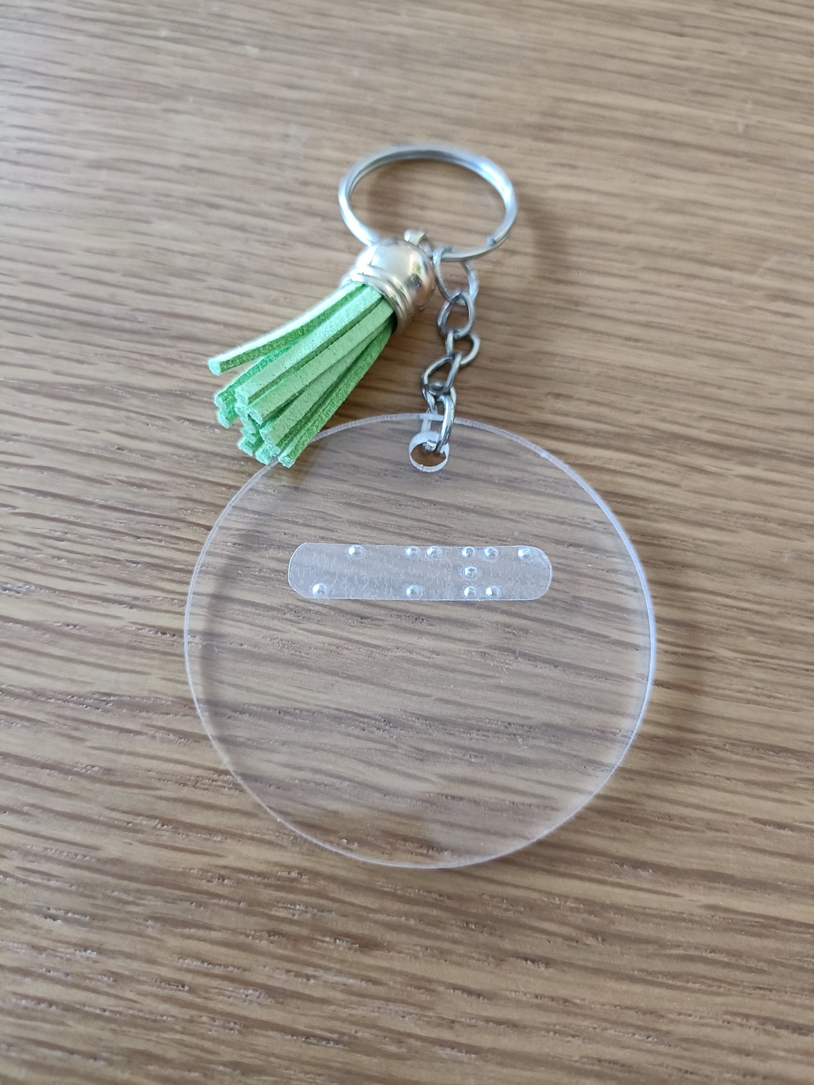 Braille Labelled Keyring and Bag Tag for Names and Initials for the ...