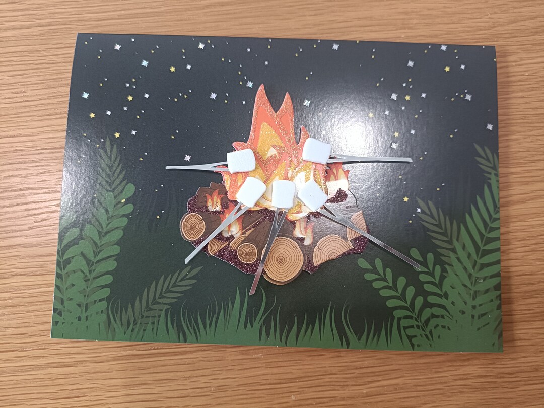 Tactile Braille Campfire Card for the Blind With Personalised Message ...